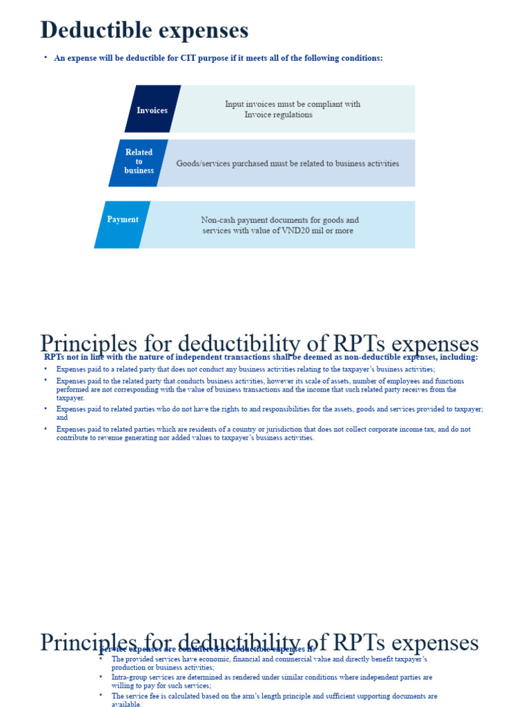 Deductible Expenses | PDF | Expense | Tax Deduction