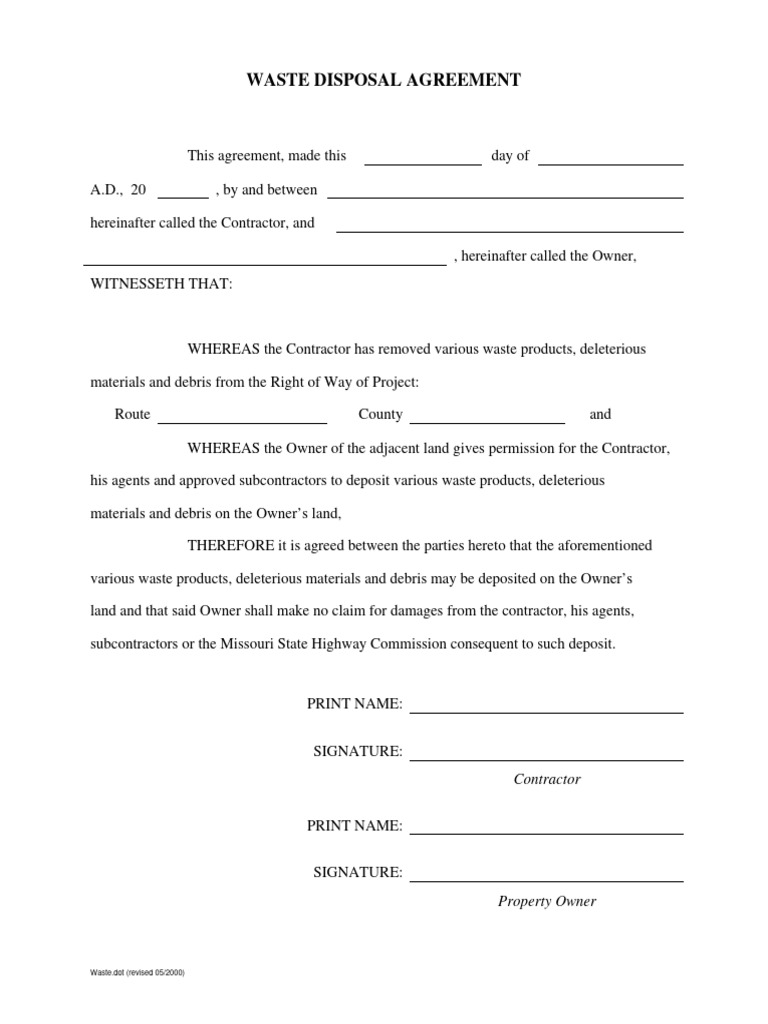 Waste_Disposal_Agreement | PDF