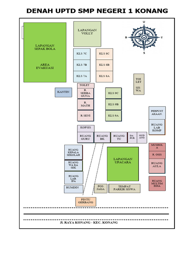 Denah SMP Negeri 1 Konang 1 No TTD | PDF