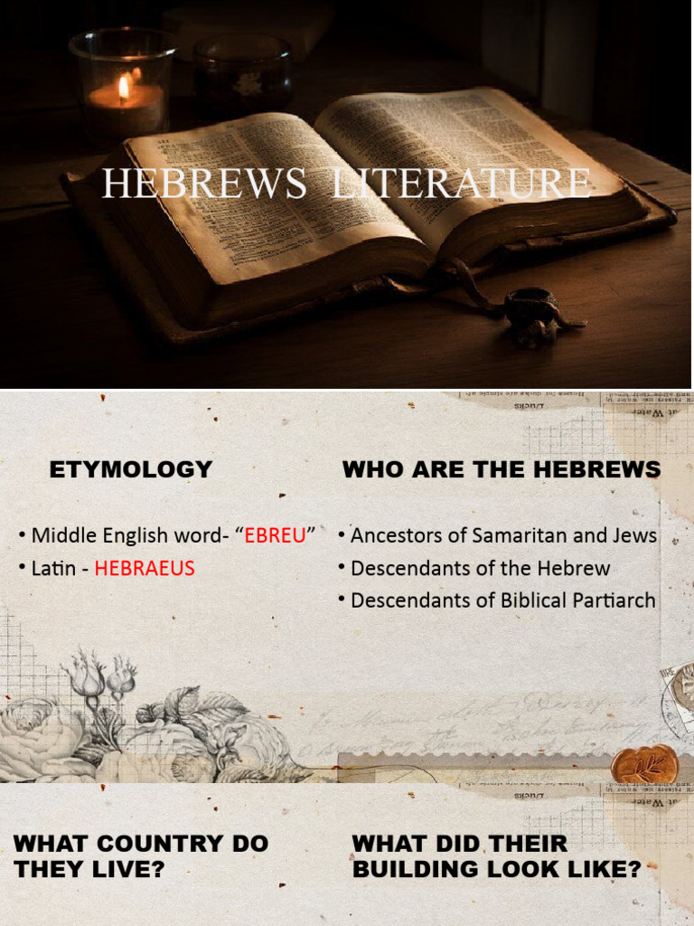 Hebrew Literature | Download Free PDF | Hebrew Language | Jews And Judaism