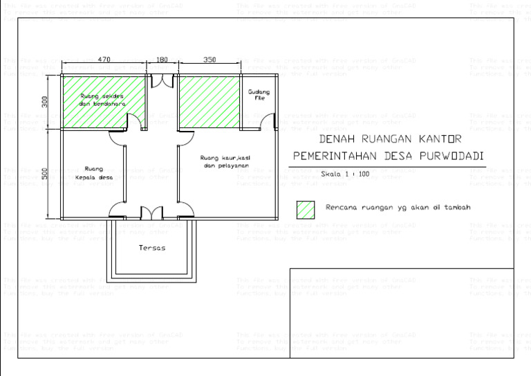 Denah Ruangan Kantor Desa 1 | PDF