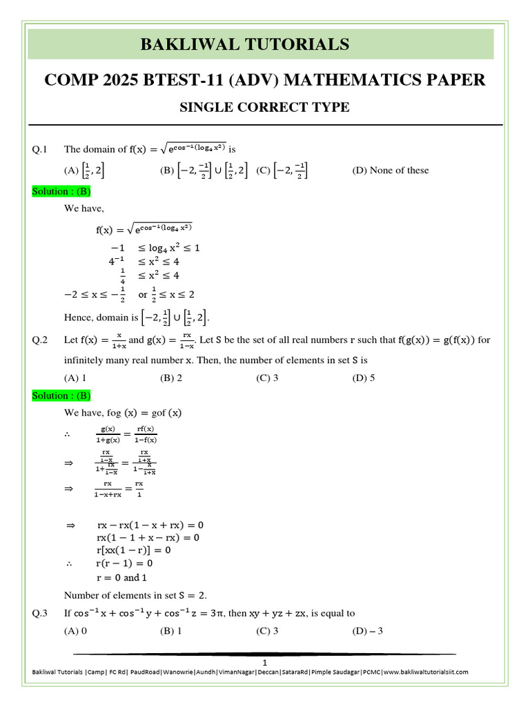 BT Maths Integral Solutions | PDF | Matrix (Mathematics) | Abstract Algebra