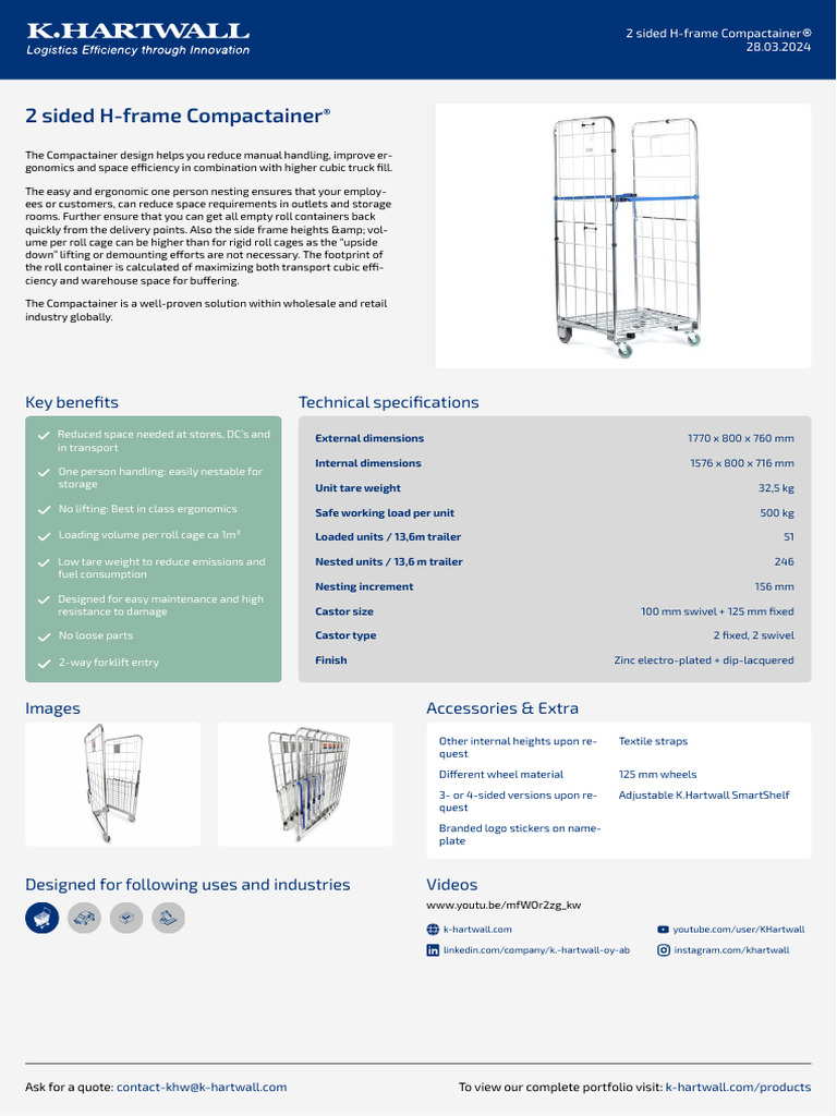 2 Sided H-Frame Compactainer® | PDF | Transport