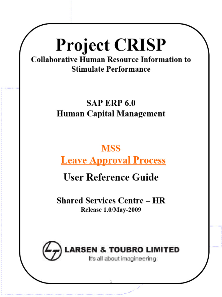 MSS Leave Approval User Guide | PDF | Business | Information Technology