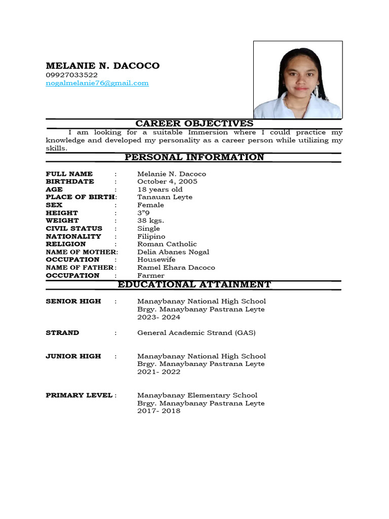 Melanie N Resumedocx Pdf