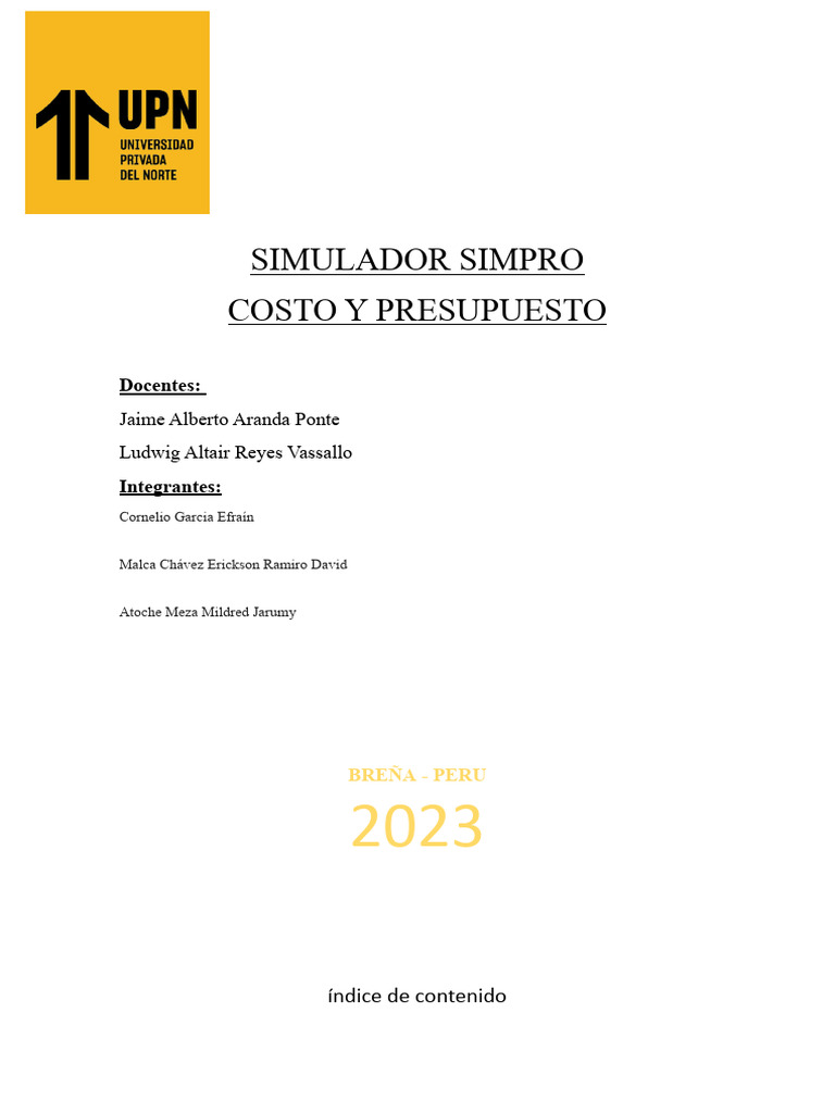 Simulador Simpro | PDF | Simulación | Planificación estratégica