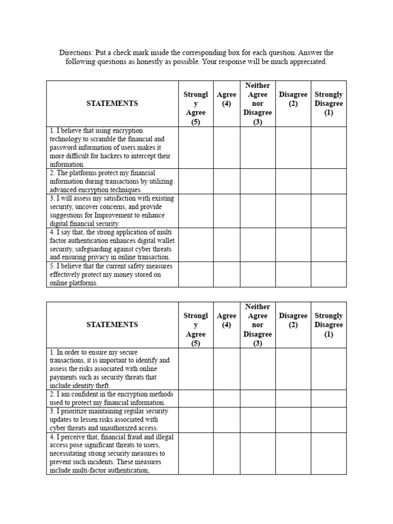 Survey Questionnaire | PDF | Security | Computer Security