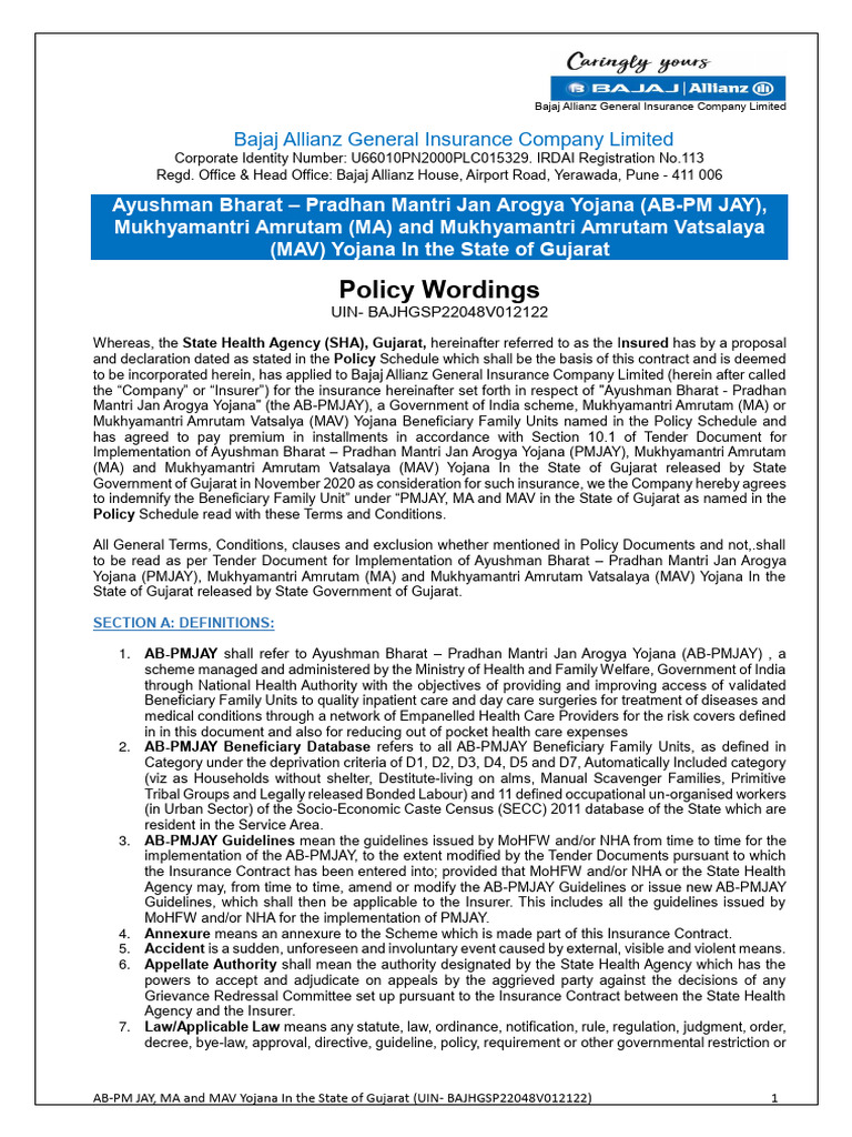 ABPMJAY Gujarat | PDF | Insurance | Health Care