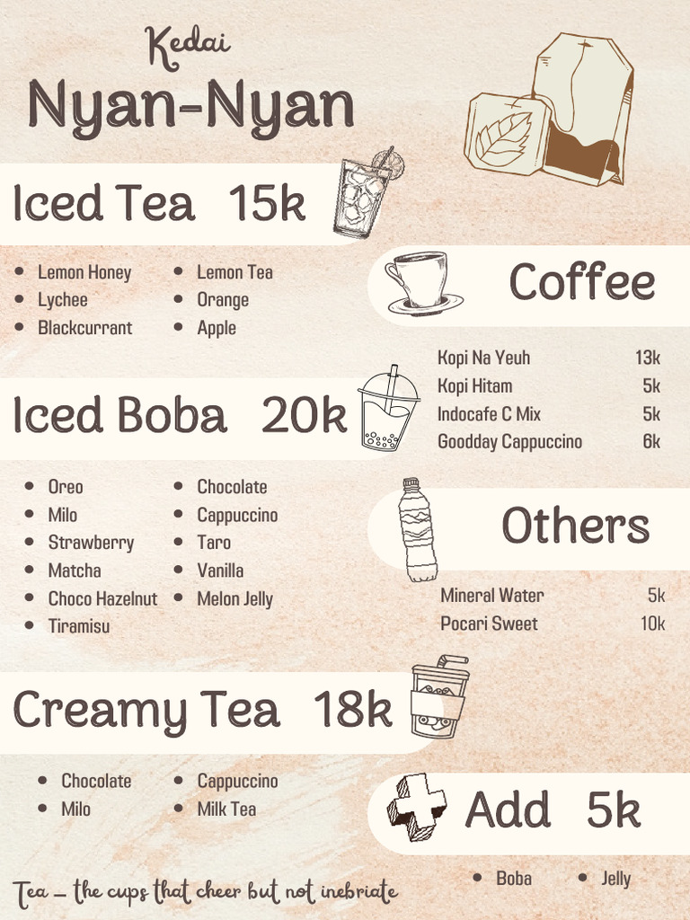 Beige and Brown Minimalist Aesthetic Coffee Shop Menu | PDF
