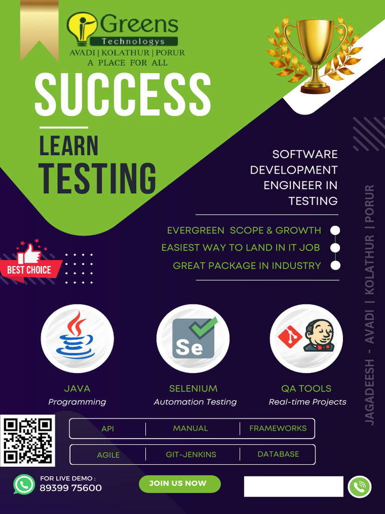 SDET Brochures | PDF | Databases | Selenium (Software)