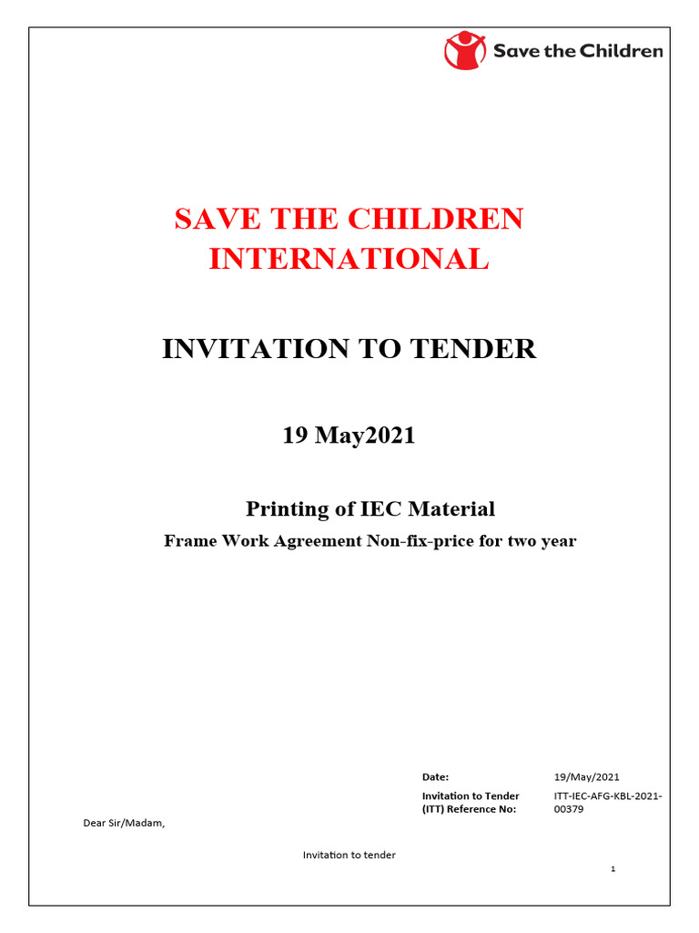 ITT - Afghanistan IEC Material Preferred Suppliers | PDF | Bribery ...