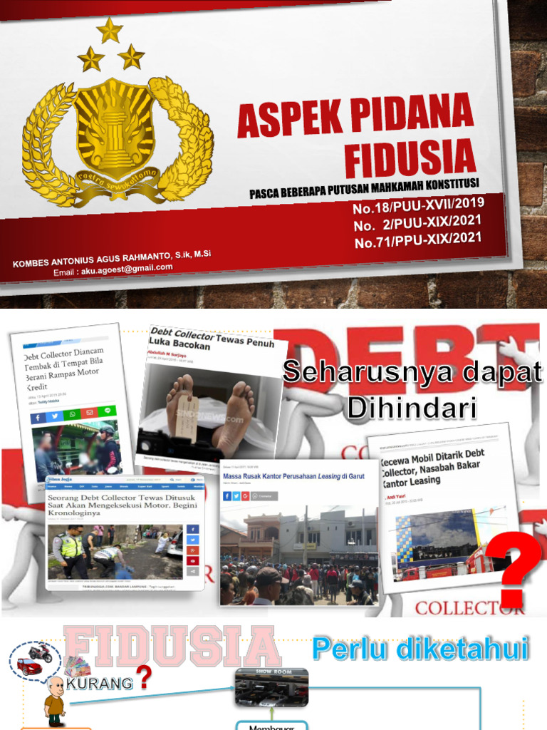 Aspek Pidana Fidusia | PDF