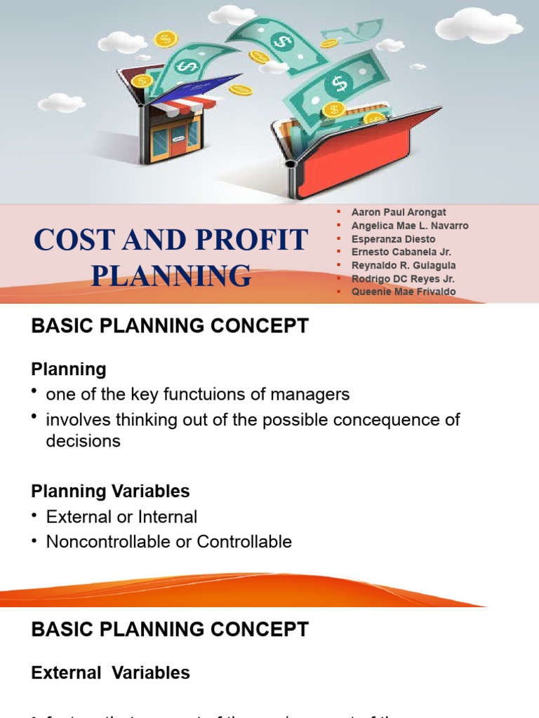 Cost and Profit Planning Analysis | PDF | Financial Accounting ...