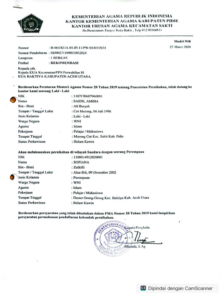 Rekom Maret 24 | PDF