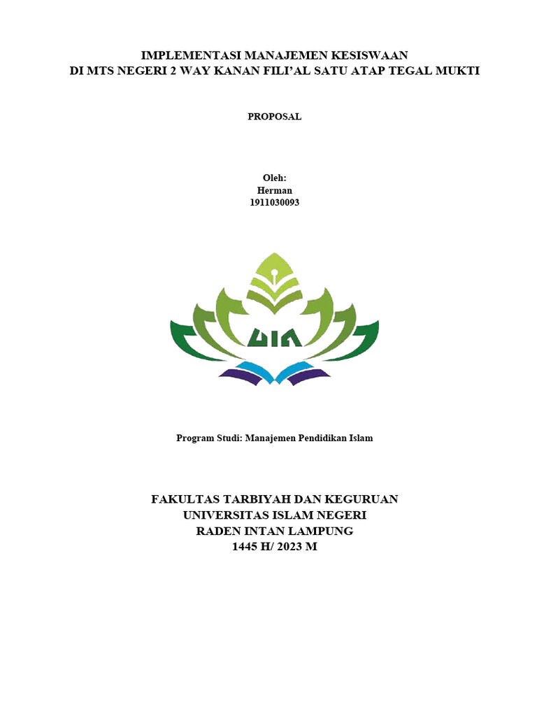 Draf Proposal Skripsi Herman | PDF