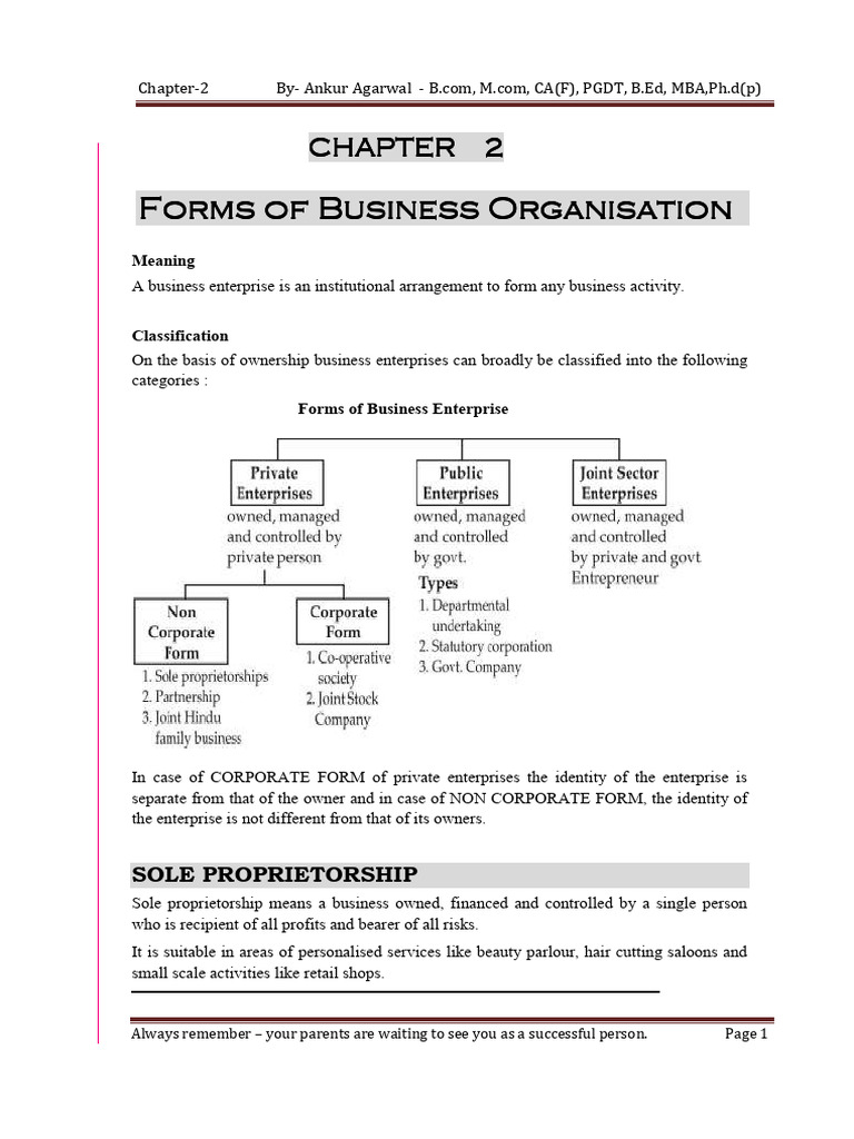 Business Organization Types | PDF | Partnership | Sole Proprietorship