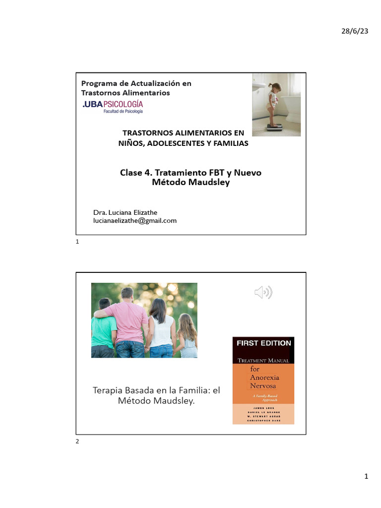 Tratamiento FBT y Método Maudsley | PDF | Las emociones | Terapia de ...