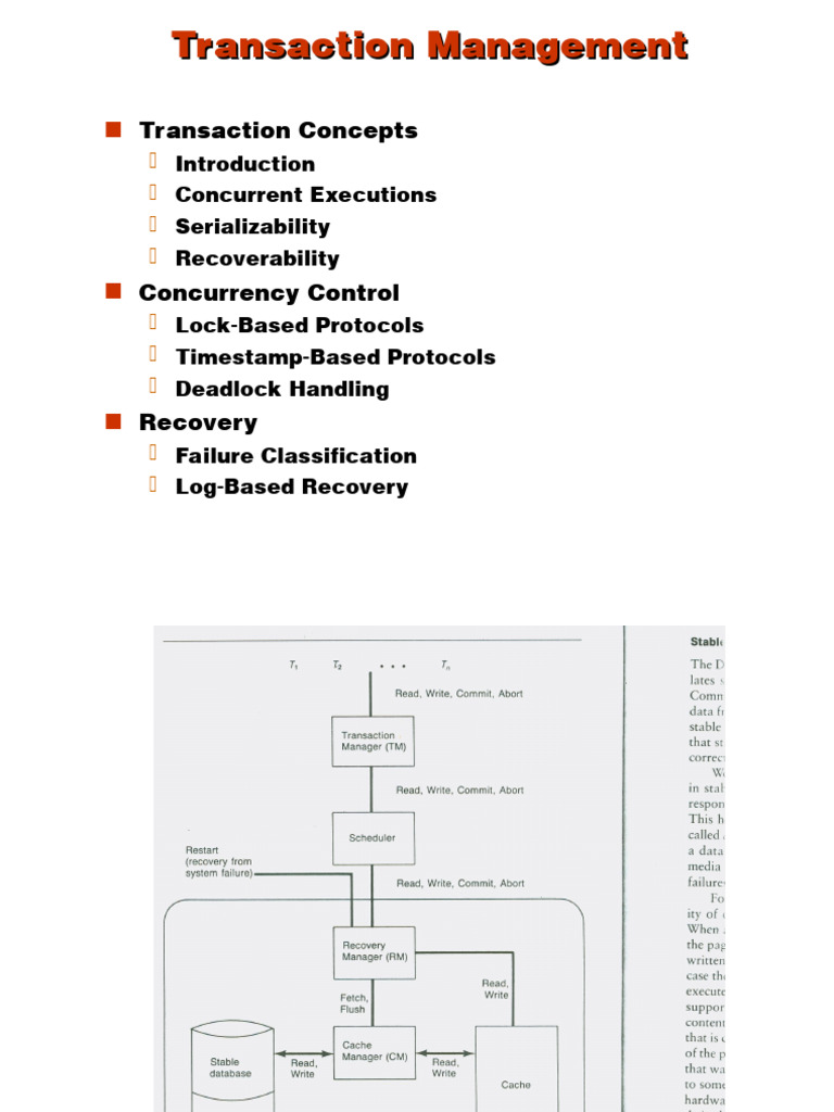 Transaction Management and Concurrency Control | PDF | Database Transaction | Information ...