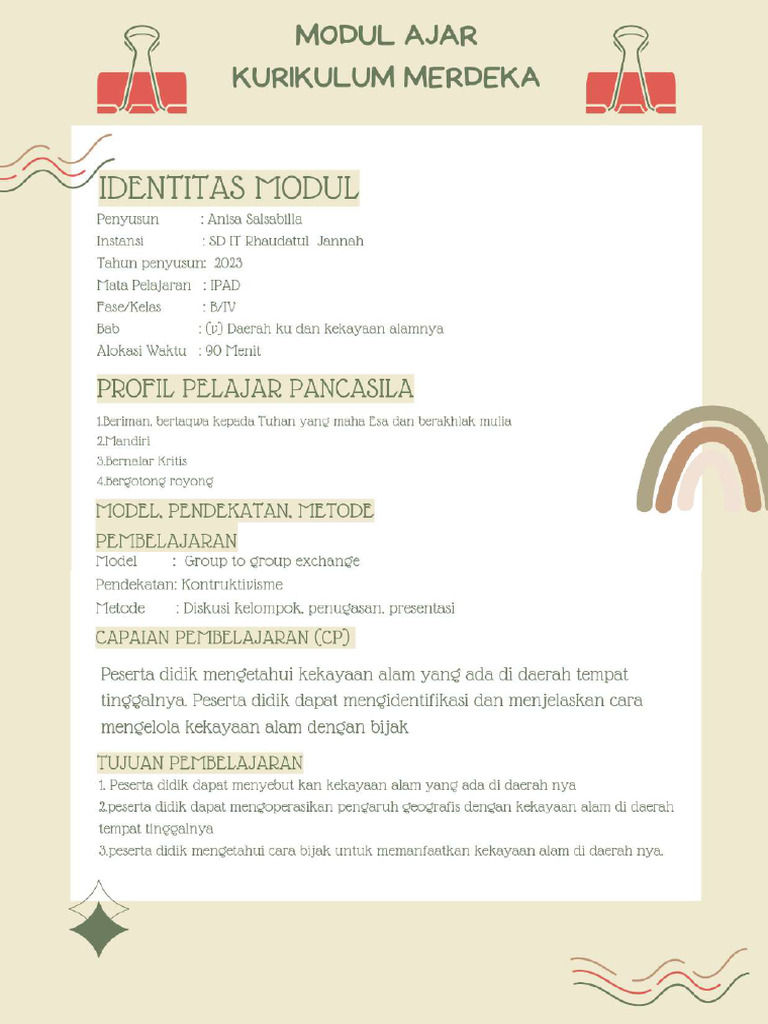 Modul Ajar Kelas Iv Pdf