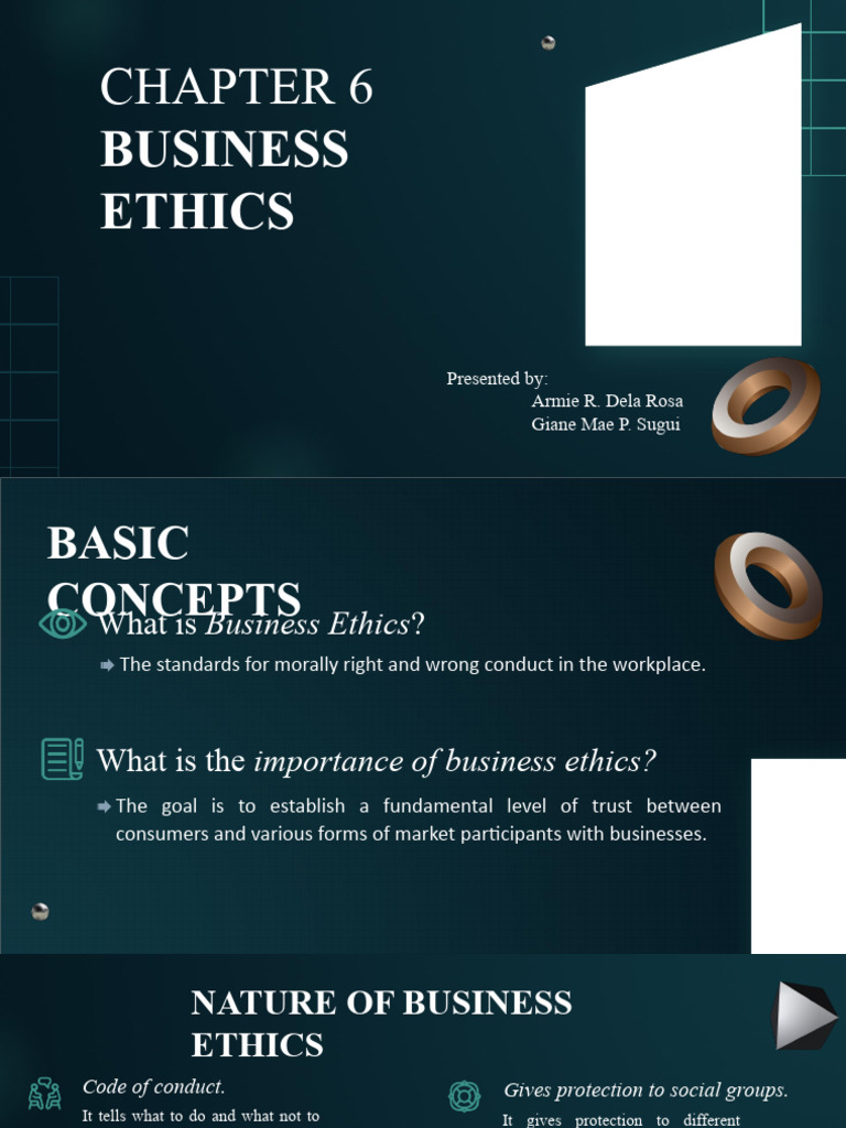 Chapter 6 Business Ethics | PDF | Business Ethics | Business