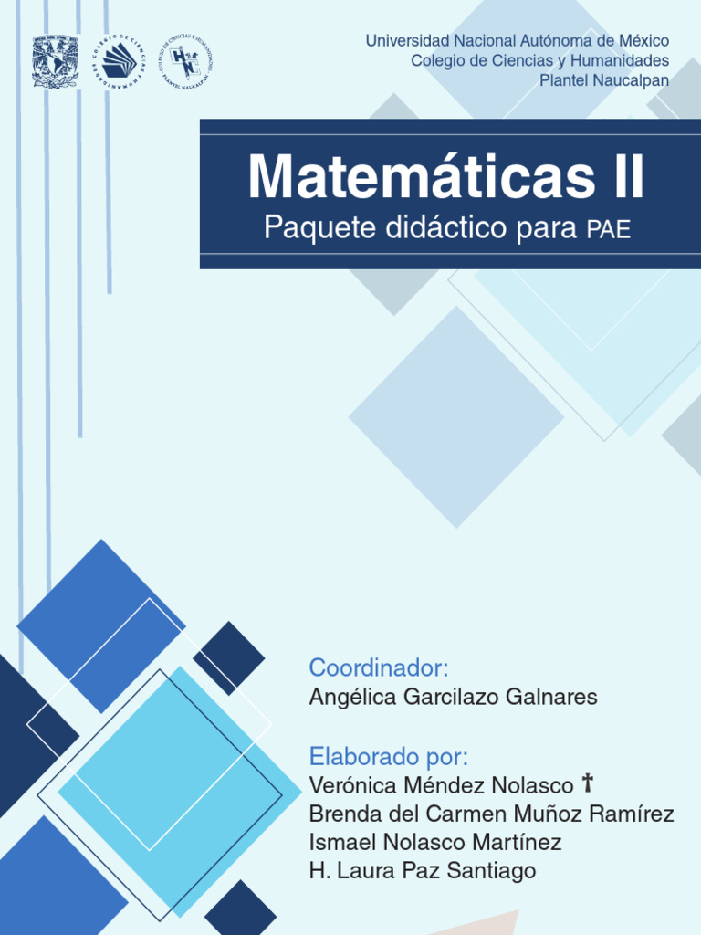 Paquete Didactico Pae Matematicas II | PDF | Ecuaciones | Ecuación cuadrática