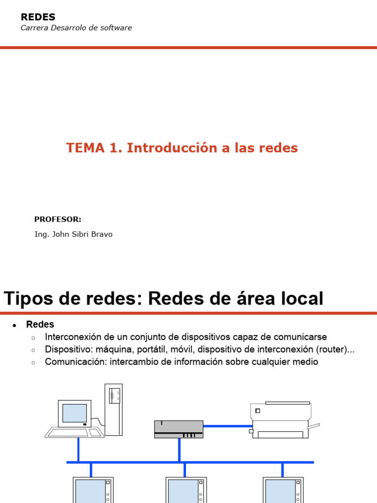 Tema 1 Redes | PDF | Red de área amplia | Enrutador (Computación)