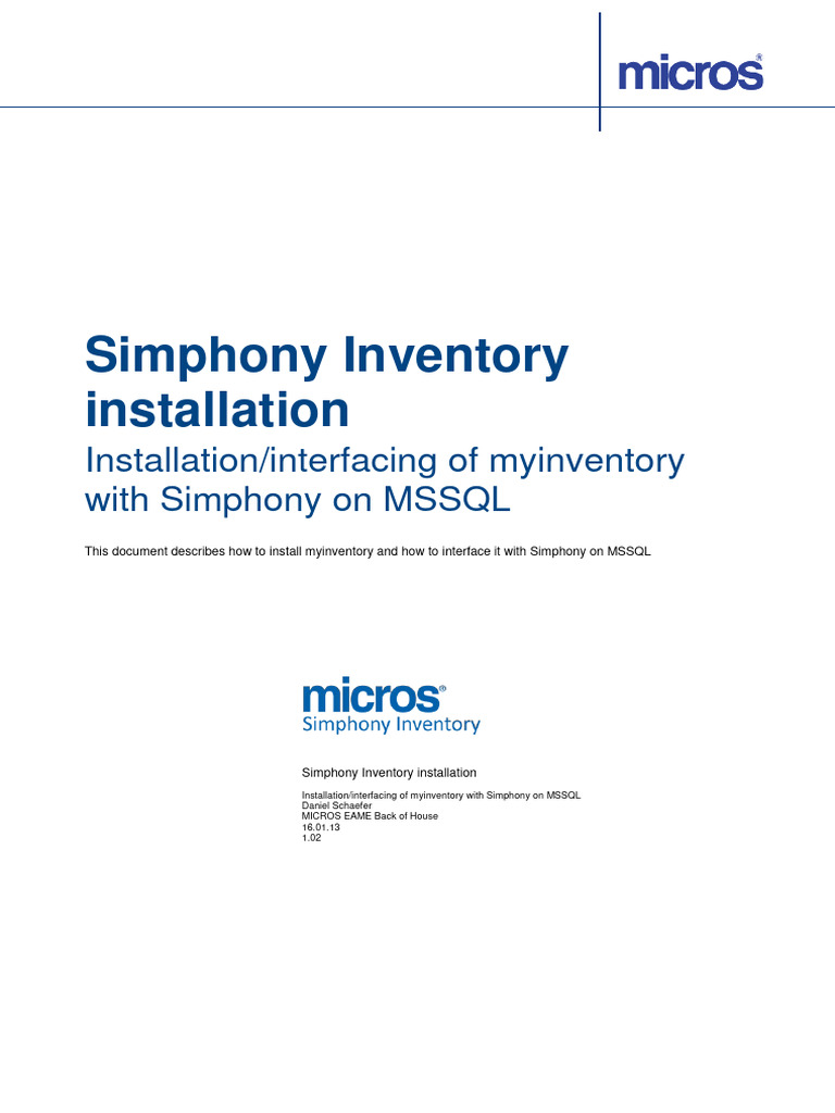 Simphony_Inventory_installation_MSSQL | PDF | Microsoft Sql Server ...