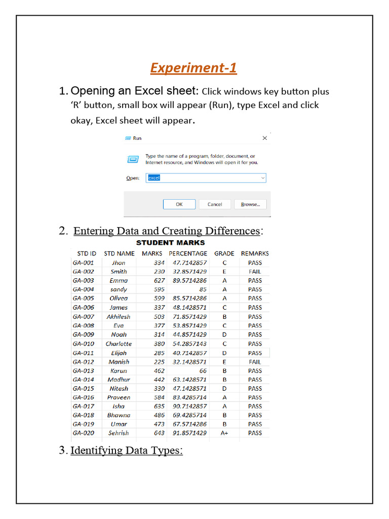 excel lab manual | PDF | Microsoft Excel | Pie Chart
