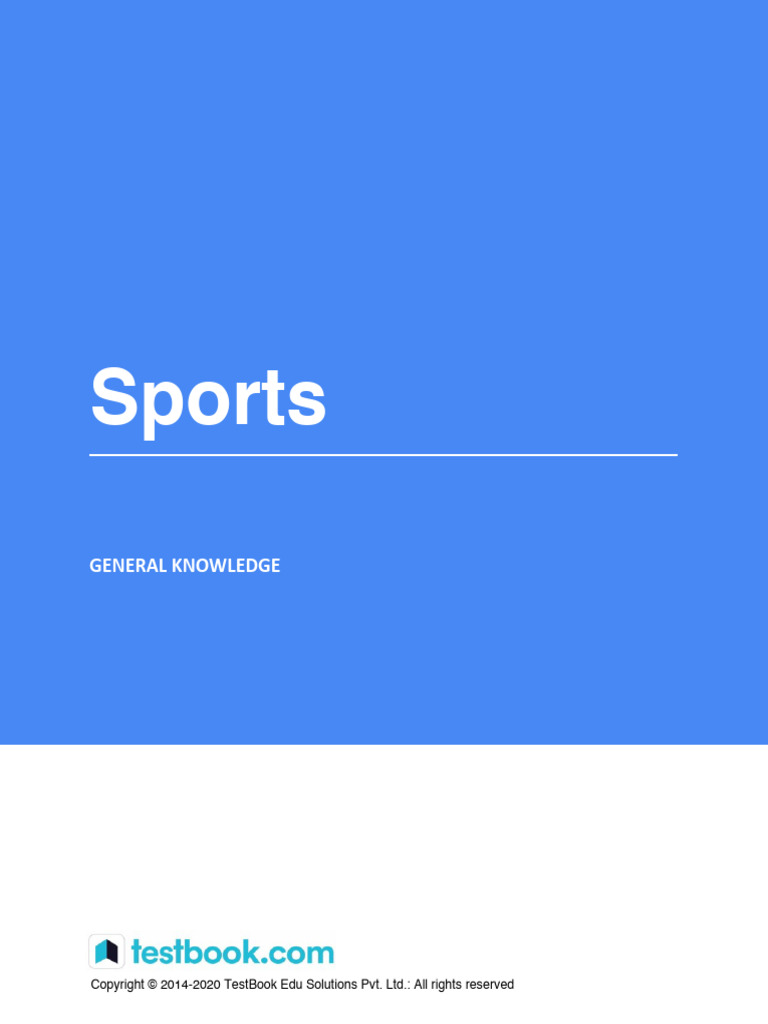 Sports - Study Notes | PDF | Sports | Multi Sport Events