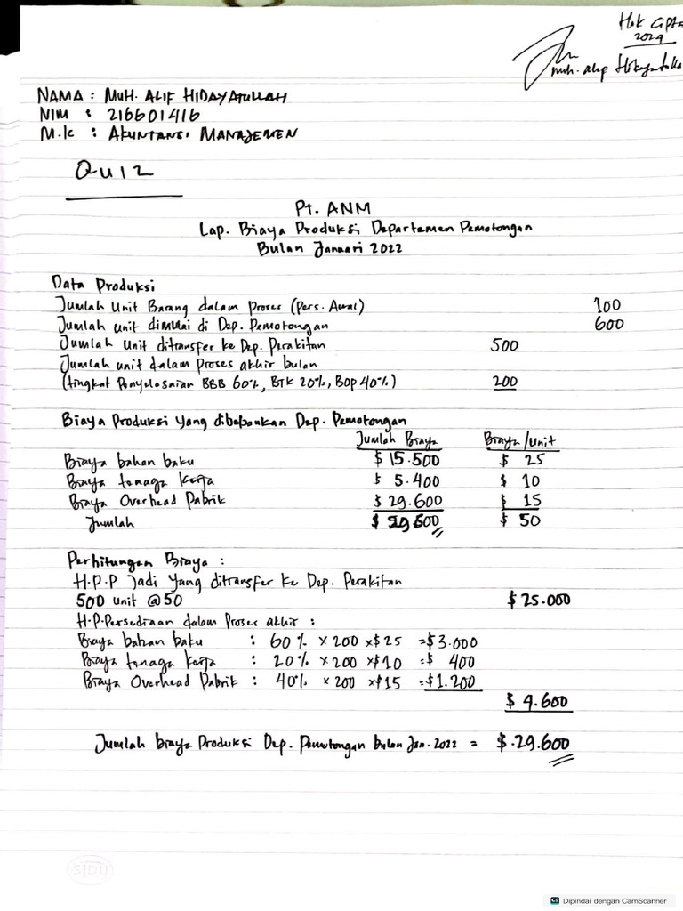 Alif HAK CIPTA. Kunci Jawaban Quiz AKMEN | PDF