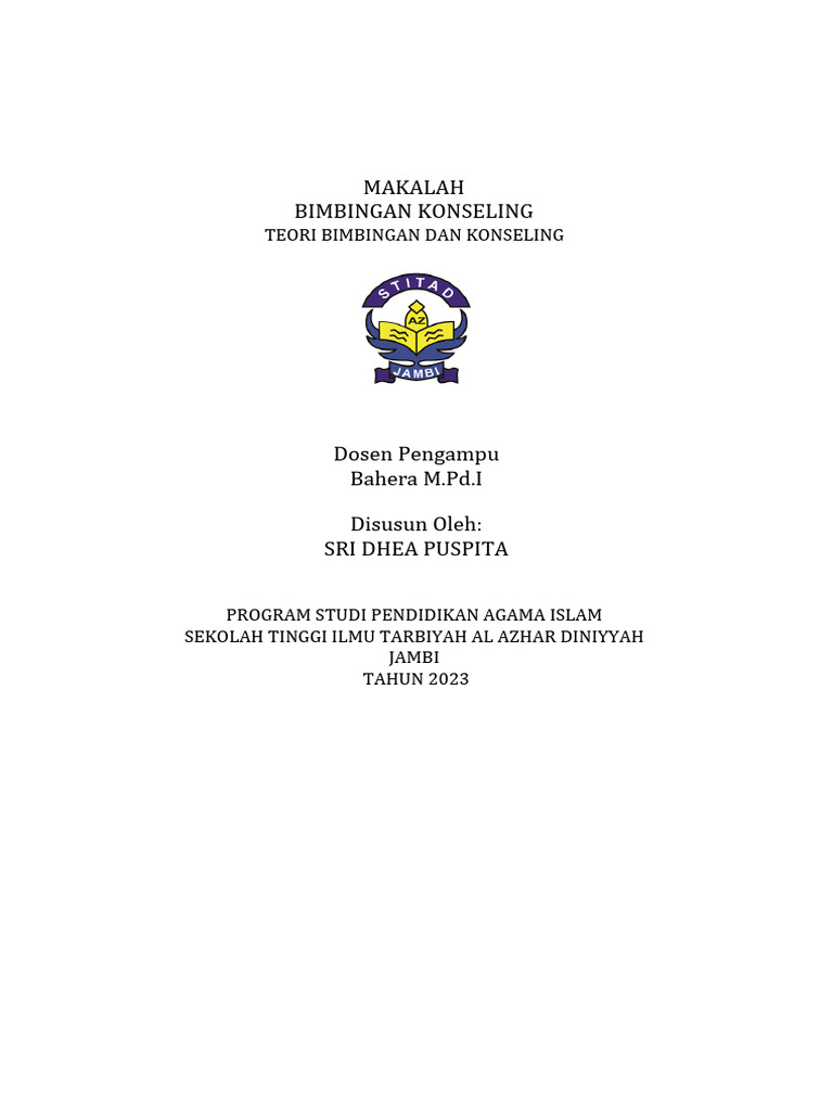 Makalah Bimbingan Konseling | PDF
