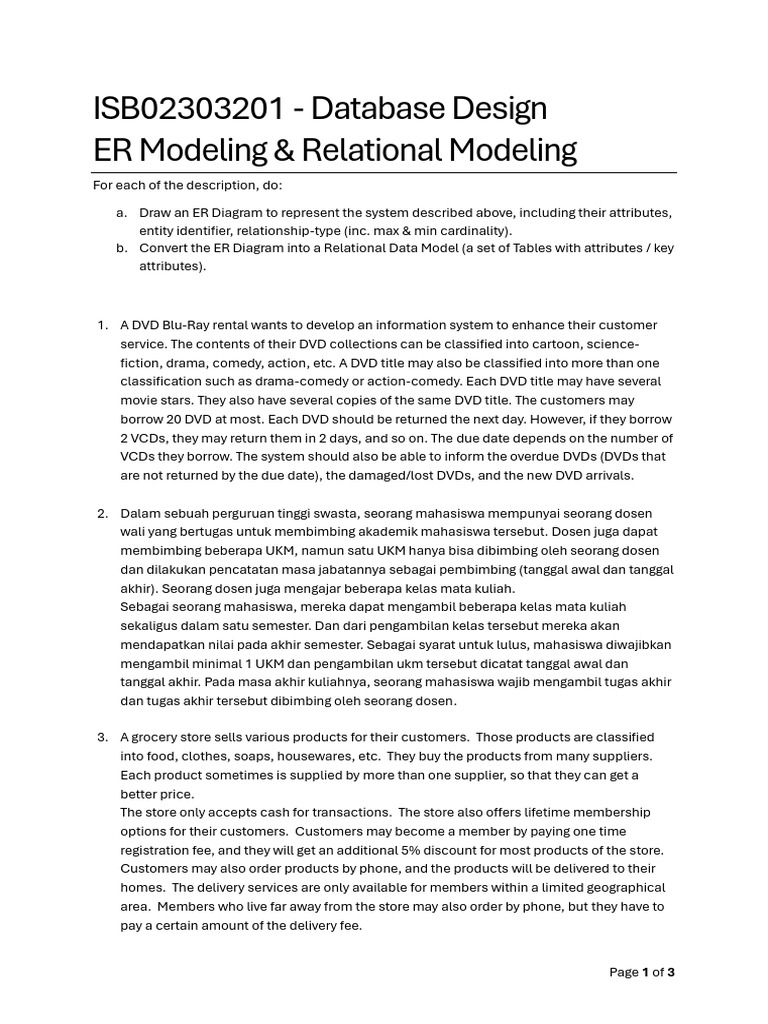 W04 Exercise | Download Free PDF | Customer | Business
