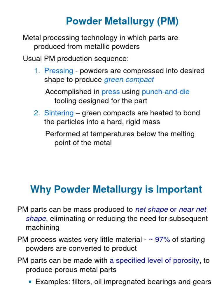 Powder Metallurgy (1) | PDF | Sintering | Porosity