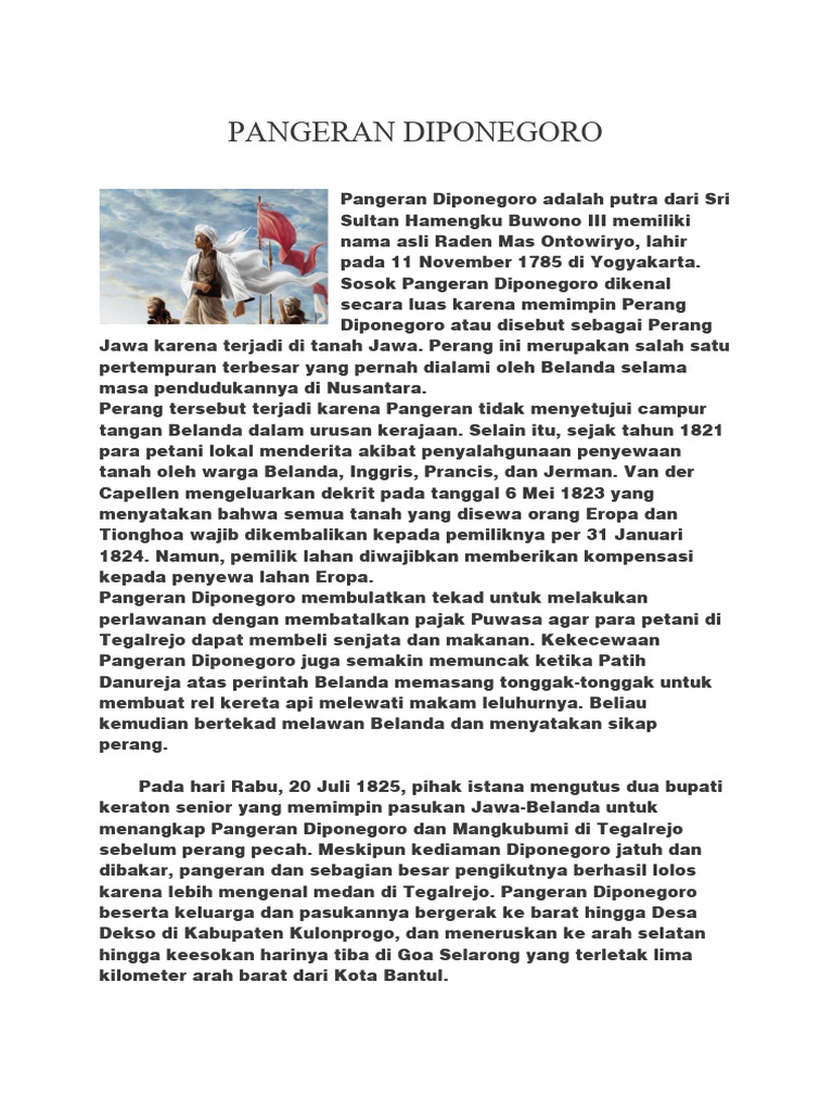 Pangeran Diponegoro | PDF