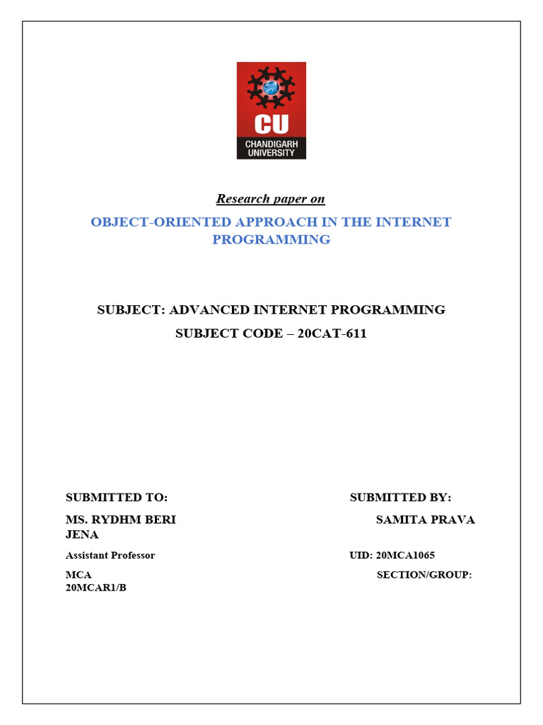 Aip Research Paper Pdf Object Oriented Programming World Wide Web 5336