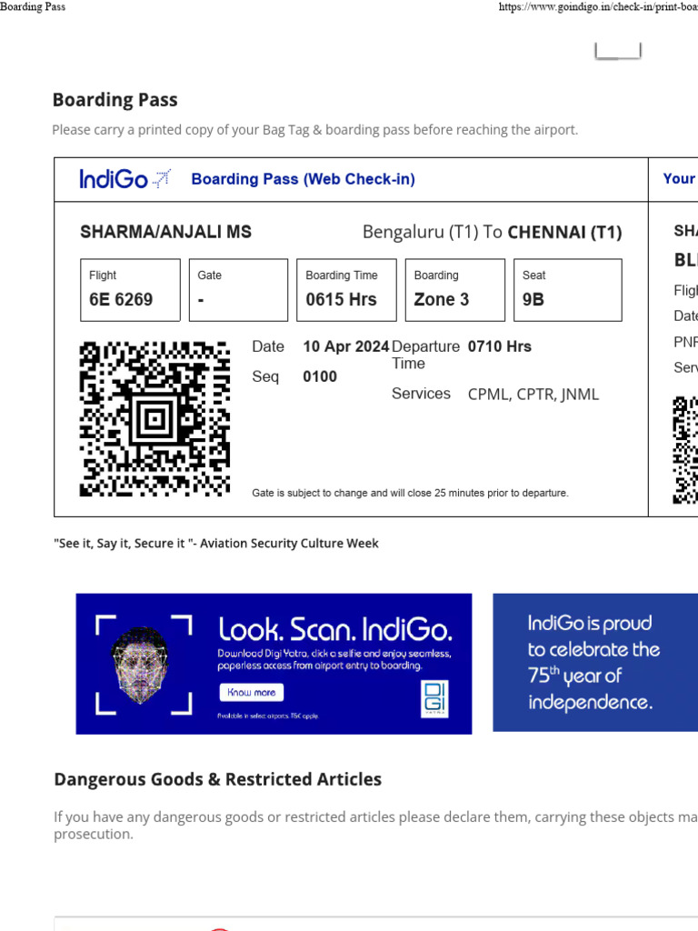 BLR To CHN 10 | PDF | Transport | Aviation