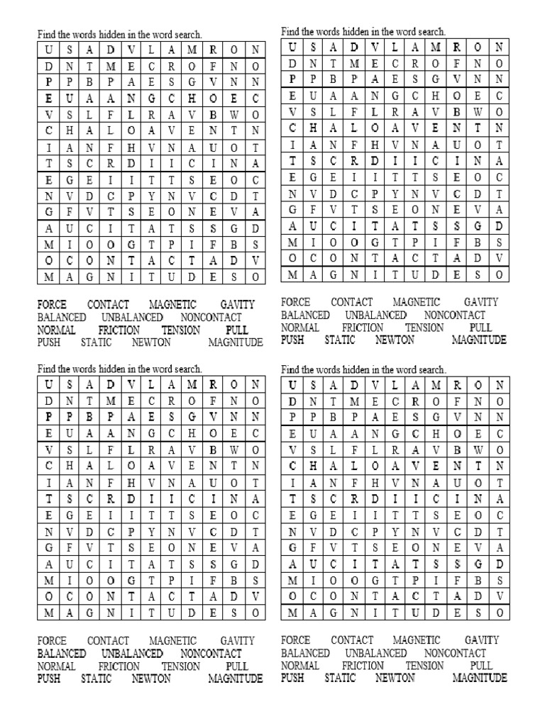 FORCE Word Search | PDF