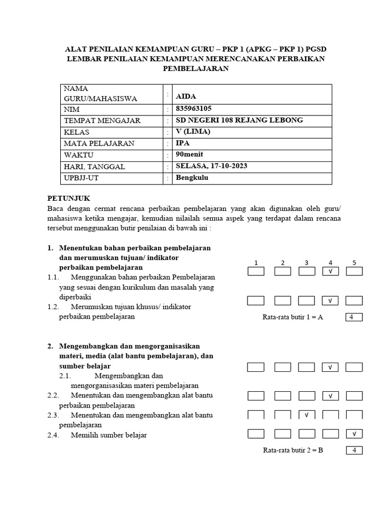 APKG 1 & 2 Supervisor 2 | PDF