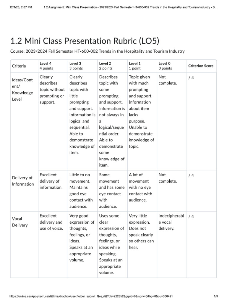 Mini class presentation | PDF