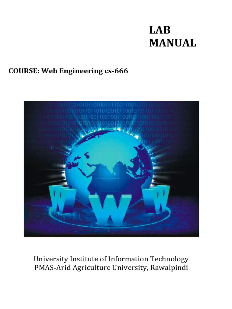 Web Engineering Lab-Manual | PDF | Html Element | Html