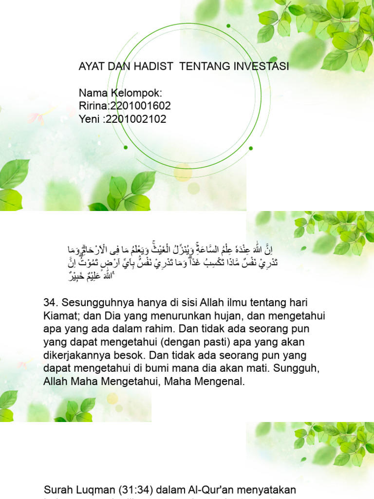 AYAT DAN HADIST-WPS Office | PDF | Agama & Spiritualitas