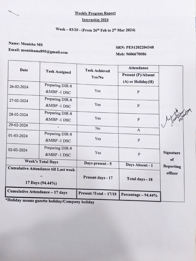Internship Progress Report Feb-Mar 2024 | PDF