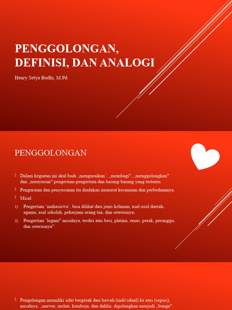 Logika - Penggolongan, Definisi Dan Analogi | PDF | Sains & Matematika
