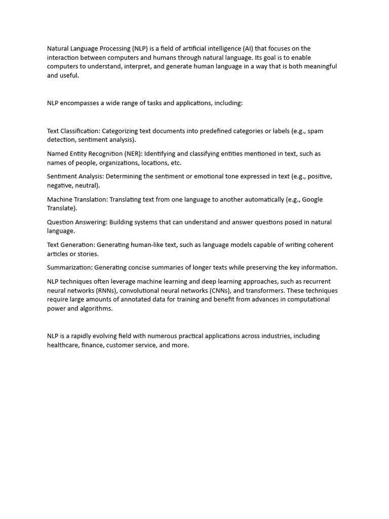 Natural Language Processing | PDF | Computers