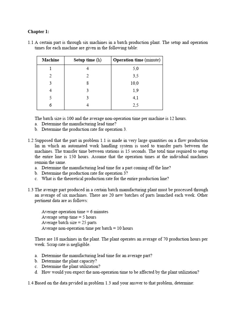 Assignments - Chapter 1 (post for students) | PDF