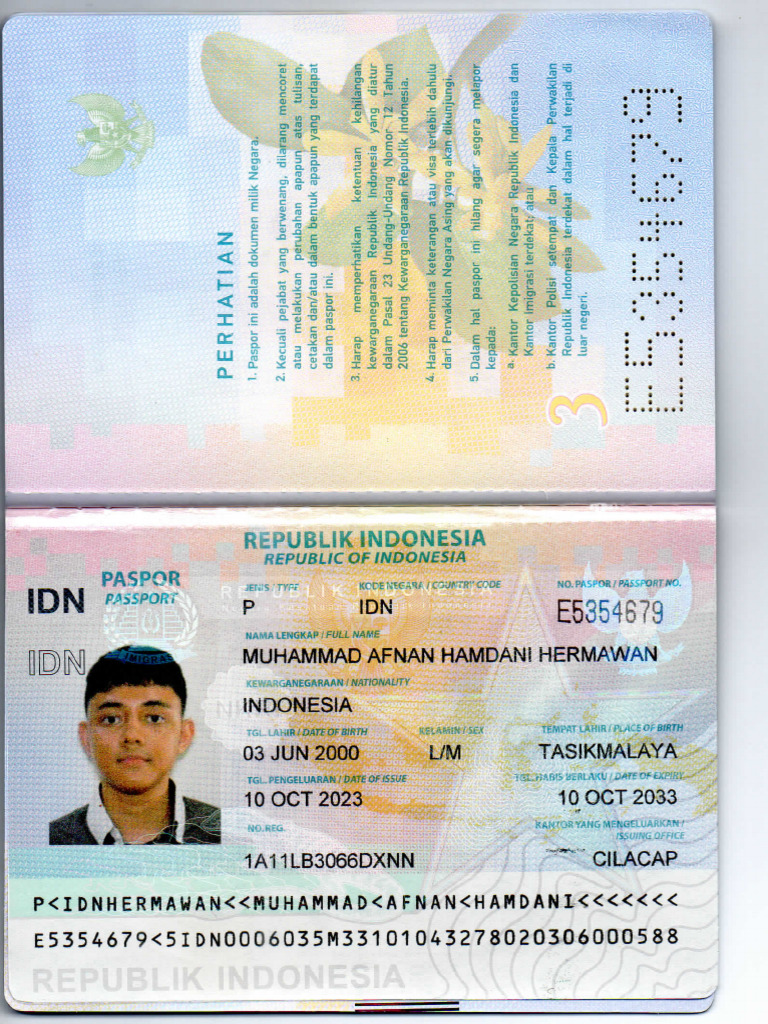 M Afnan Hamdani - Paspor | PDF