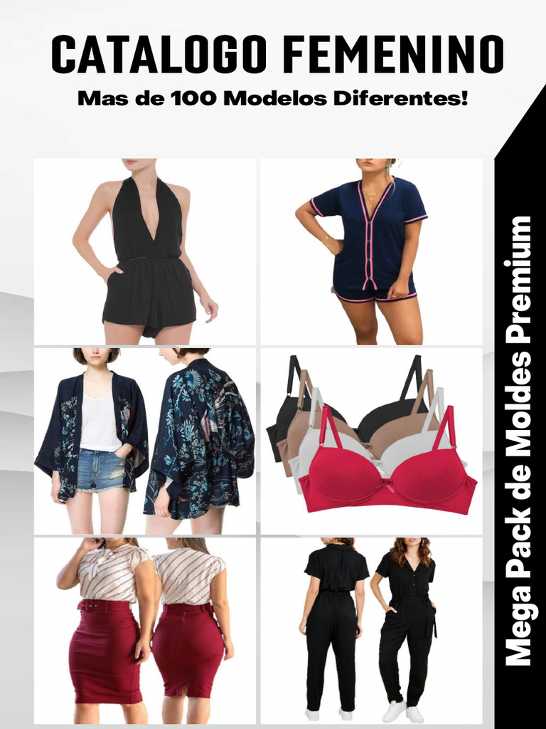 Catálogo de Moldes de Ropa Femenina | PDF | Vestir | Traje de baño