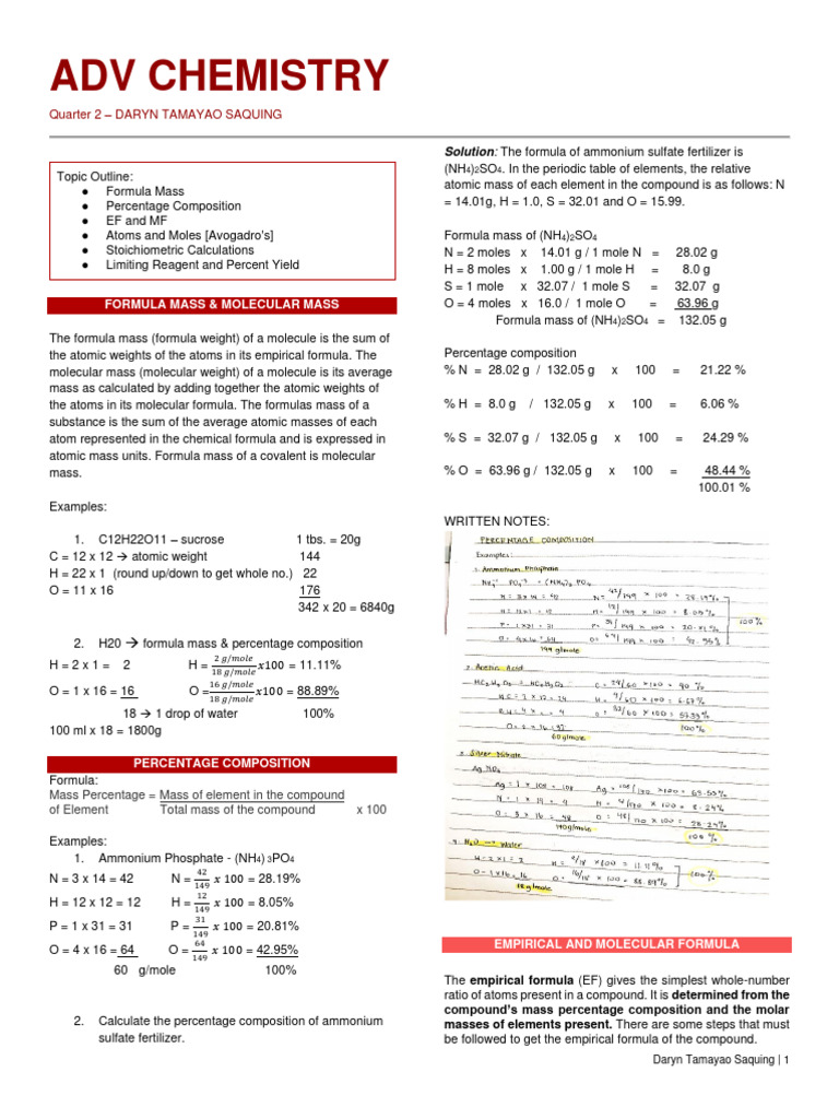 Adchem Rev | Download Free PDF | Mole (Unit) | Molecules