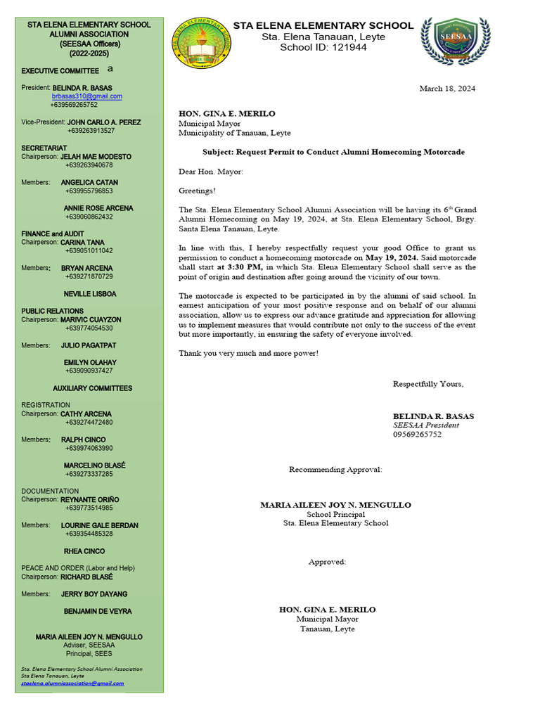 Seesaa Communication Letter Request For Mayors Permit | PDF