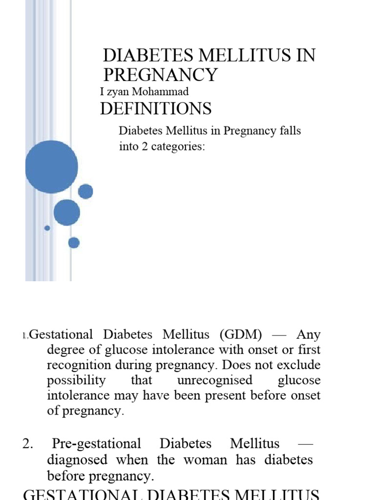 DM in pregnancy word coppy | PDF | Gestational Diabetes | Pregnancy